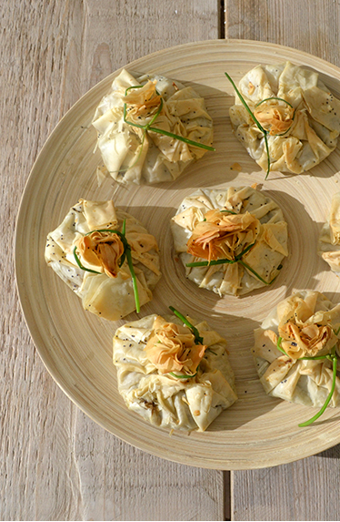 Vegetarian Mushroom Filo Purses for a Small Plates Party - La Maison du ...